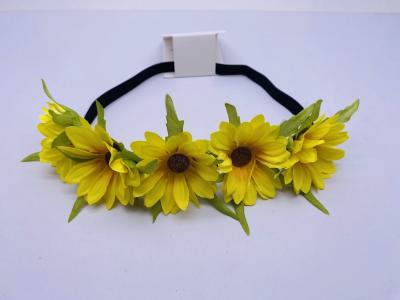 China Fabric Flower Hair Tie Accessory - Elastic Multi-colored Floral Design for Women and Girls All Seasons for sale