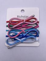 China Richstar Elastic Hair Ties with Bow - Multiple Colors & Sizes, High-Durability Rubber Hair Bands for Secure Hold for sale