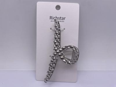 China Geometric Metal Hair Claw Clip - Silver Professional Styling Accessory in Small, Medium, Large Sizes for sale