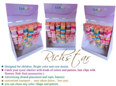 China Custom Hair Accessories Display Stand with Painting Finish - Free Standing Structure, 300 MOQ, Multiple Color Options for sale