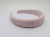 China Pink Pleated Fabric Hairband for Women - Super Soft Headband with Braid, Flower & Pearl Patterns in Various Sizes for sale