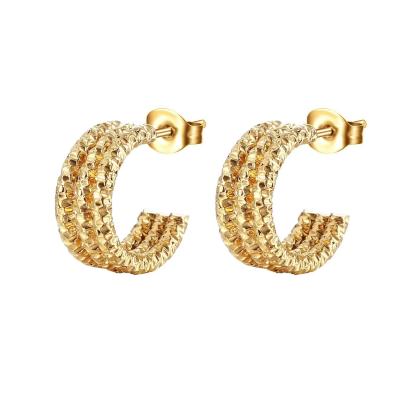 China Unisex Full Pave Diamond Earrings with Screw Back Fastening - Medium Size Fashion Jewellery for sale