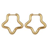 China Richstar Gold Open Frame Star Earrings - Dainty Geometric Design in Small, Medium, Large Sizes with 45-Day Delivery for sale