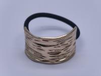 China Gold Metal Hair Ties with Arc-shaped Design for Medium Hair - Copper-Aluminum Alloy Construction, 45-Day Delivery for sale