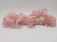 China RICHSTAR Fabric Hair Claw Clip Light Pink Gauze Material Hair Accessories Various Designs for sale