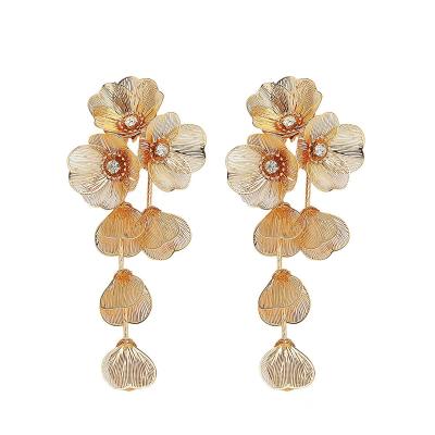 China Richstar Vintage Style Plated Stud Earrings - Golden Finish, 3 Sizes, Hypoallergenic Unisex Design for sale