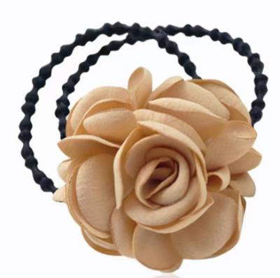 China Custom Flower Hair Ties for Women Fashion Floral Accessory Various Colors Sizes for sale