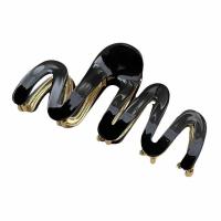 China Polished Geometric Metal Hair Claw Clips Gold Silver 3 Sizes for Daily Occasional Use for sale