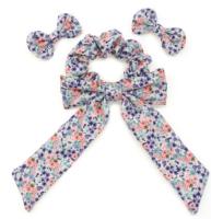 China Custom Girls Hair Clips and Scrunchies Set with Vibrant Prints MOQ 300 Pieces for sale