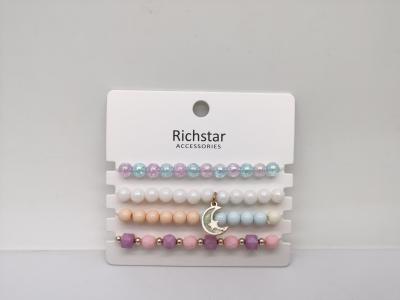 China Customizable Children Beaded Bracelet Set Polished Finish Multiple Colors for Girls Jewelry Collection for sale