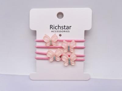 China RICHSTAR Holiday Hair Accessories Plastic Butterfly Hair Ties Small Medium Large Various Colors for sale