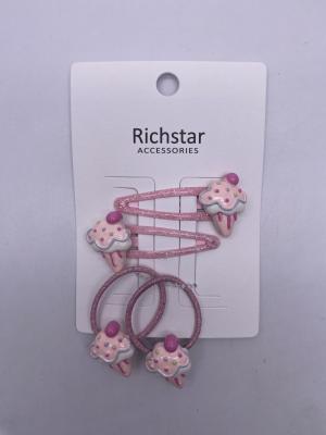 China Richstar Childrens Hair Accessories Set 300pcs Girls Hair Clips Bows Iron Polyester Various Colors for sale