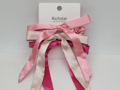 China RICHSTAR Fabric Hair Accessories Set Scrunchie Hairband Hair Claw Various Colors for sale