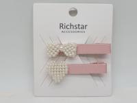 China RICHSTAR Fabric Hair Clips Multi Pack Scrunchie Hairband Hair Claw Various Patterns 10 Pieces for sale