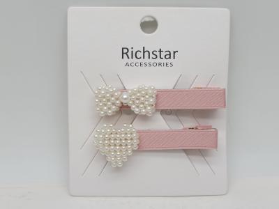 China RICHSTAR Fabric Hair Clips Multi Pack Scrunchie Hairband Hair Claw Various Patterns 10 Pieces for sale