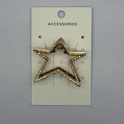 China RICHSTAR Metal Hair Claw Clips Golden Copper Aluminum Alloy Lightweight Durable Large Size for sale