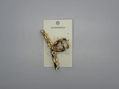 China RICHSTAR Metal Hair Claw Clips Plain Design Bulk 100pcs Golden Silver Hair Accessories for sale