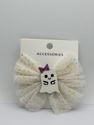 China Various Design Ghost Bow Hair Clips for Halloween All Season Collection Unisex Small Medium Large for sale