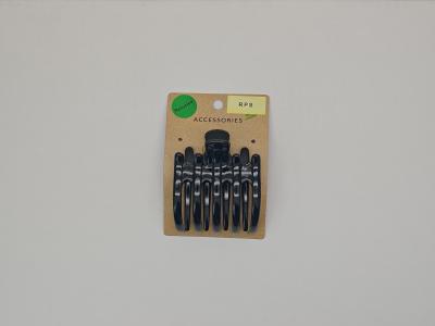 China RICHSTAR Recycled Material Black Hair Claw Clip 300pcs Various Shapes Colors Sustainable Fashion for sale