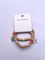 China Unisex Children Bracelet Star Pendant Customizable Polished Silver Acrylic Jewelry for sale