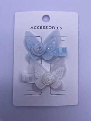 China Richstar Childrens Hair Clips 300pcs MOQ Butterfly Flower Design Elastic Band Fastening Girls Accessories for sale