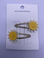 China Childrens Hair Clips for Girls Polyester Iron Fastening Clip Customizable 300pcs MOQ for sale