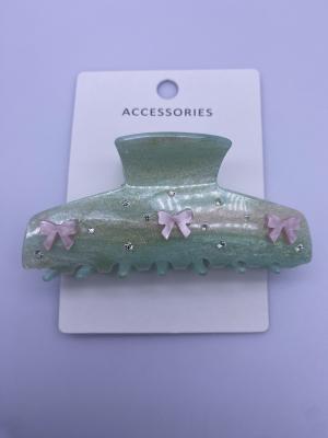 China RICHSTAR Acrylic Hair Claw Clip Unisex Bowknot Design Hair Accessories Various Sizes for sale