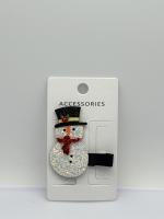 China Various Colors Large Cute Christmas Snowman Hair Clip for All Seasons Unisex for sale