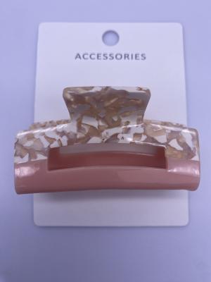 China RICHSTAR Half Color Mixed Acrylic Hair Claw Clip Unisex 45 Days Delivery for sale