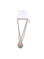 China Childrens Rainbow Enamel Butterfly Heart Necklace Unisex Customizable Jewelry for Daily Wear for sale