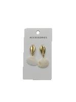 China Bohemian Natural Shell Conch Pearl Gold Plated Drop Earrings for Women 3 Sizes for sale