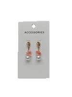 China Natural Stone Beaded Pearl Pendant Earrings for Girls Fashion Jewelry 2-3 Inch Drop for sale