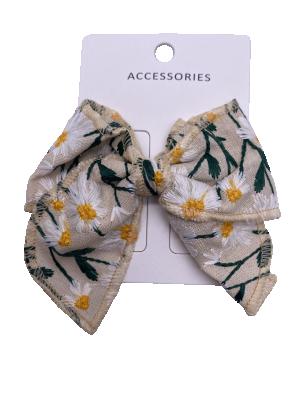 China Custom Handcrafted Baby Girl Hair Bows Polyester Clip Fastening 300 Pieces MOQ for sale