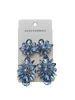 China Fashion Crystal Water Drop Geometric Flower Rhinestone Pearl Earrings for Women Vintage Style for sale