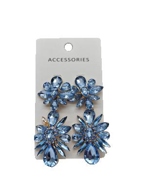 China Fashion Crystal Water Drop Geometric Flower Rhinestone Pearl Earrings for Women Vintage Style for sale