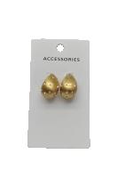 China Fashion Gold Plated Tear Drop Strawberry Shape Chunky Stainless Steel Earrings Women for sale
