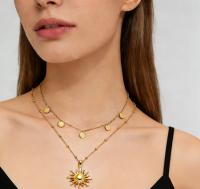 China Waterproof Hypoallergenic Stainless Steel Necklace Chain with Pendant 16-18 Inch for Women for sale