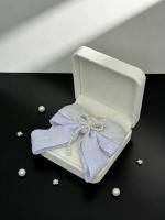 China Pearl Bow Hair Clip Elegant Ribbon Barrette with Pearl Accent French Style Lightweight Fashion Hair Accessory for Women Girls for sale
