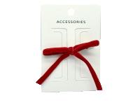 China Richstar Velvet Bow Hair Clip Premium Soft Velvet Metal Clip 1 Piece Retail Ready for sale