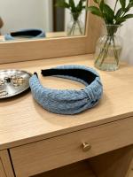 China Richstar Textured Knotted Headband Anti-Slip Fabric Hairband 1 Piece Light Blue for Women Daily Wear for sale