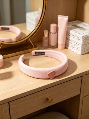 China Richstar Blush Pink Padded Headband with Heart Detail Anti-Slip Design for Women 1 Piece for sale