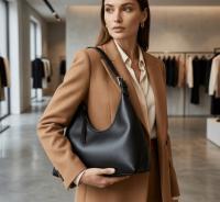 China Black Crescent Underarm Hobo Shoulder Bag with Buckle Strap – Bulk Supplier & Manufacturer for sale