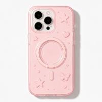China Custom Magnetic Cute Y2K Pink Clear Phone Case for iPhone for sale