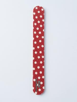 China Professional 80/80 Grit Washable Nail File – Red Polka Dot Buffer Board for sale