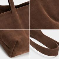 China Large Minimalist Suede Tote Bag for Women with Magnetic Snap Closure – Soft Slouchy Shoulder Bag with Interior Zipper Pocket for sale