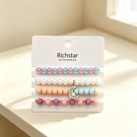 China Customizable Children Beaded Bracelet Set Polished Finish Multiple Colors for Girls Jewelry Collection for sale
