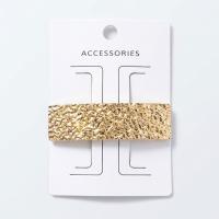 China Custom Metallic Textured Rectangle Hair Clips – High-End Fashion Hair Accessories for sale