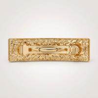 China Custom Metallic Textured Rectangle Hair Clips – High-End Fashion Hair Accessories for sale