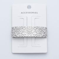 China Custom Metallic Textured Rectangle Hair Clips – High-End Fashion Hair Accessories for sale