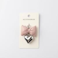 China RICHSTAR Matte Finish Sweet Heart and Bow Metal Key Chain for Plain Decoration for sale